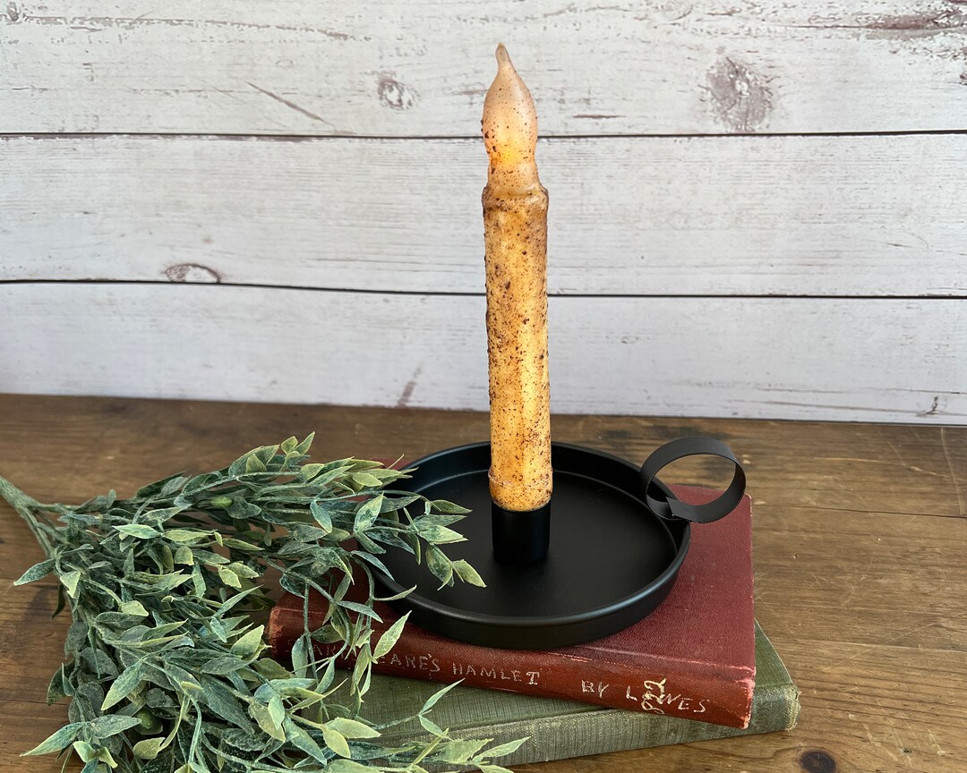 Farmhouse Candle Pan for Tapers - Black Metal - 5" Deep X 2" High - PCR ...