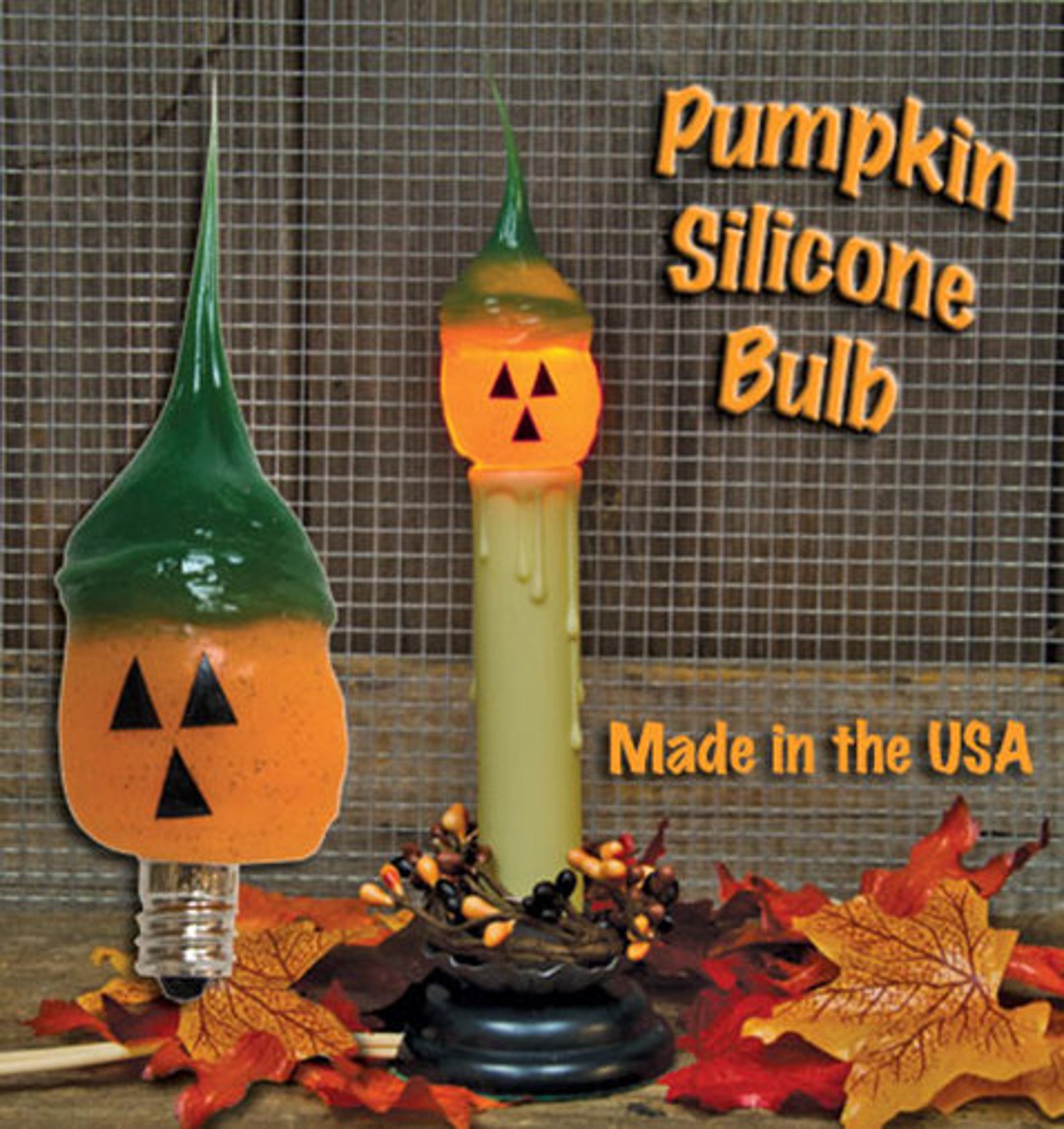 Novelty Silicone Dipped Light Bulb Pumpkin Face Candelabra - Etsy