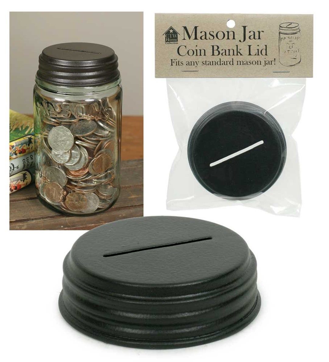 Coin Bank Lid for Mason Jar 3 Standard Size Farmhouse Kitchen CTW ...