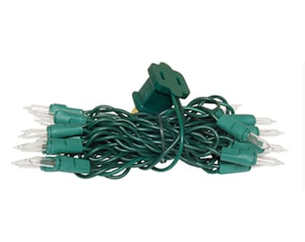 20 Count Light String / Strand / Set - White Cord - Clear Teeny Rice ...