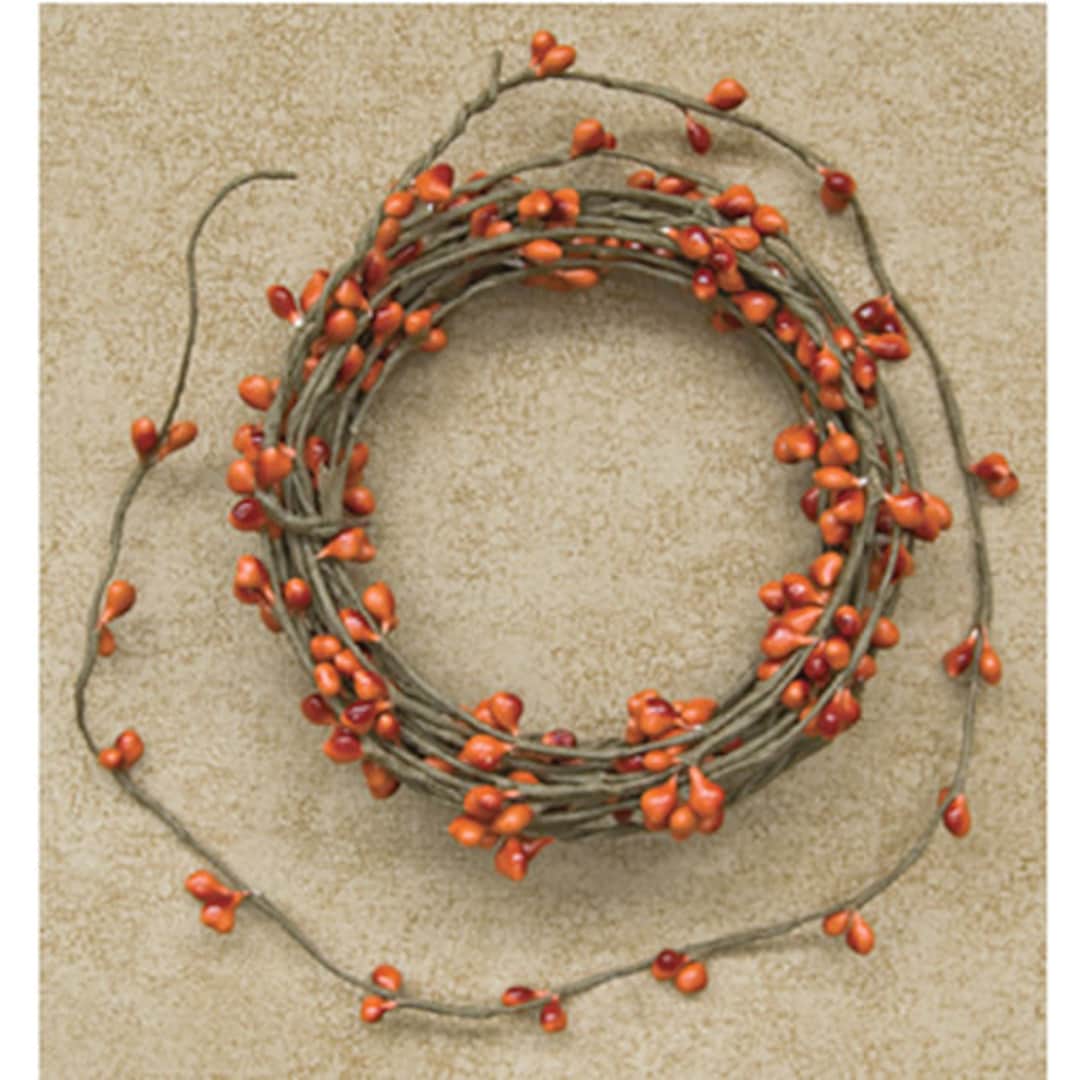 Garland - Pip Berry Single Strand / String - 18' Feet Long - Pumpkin ...