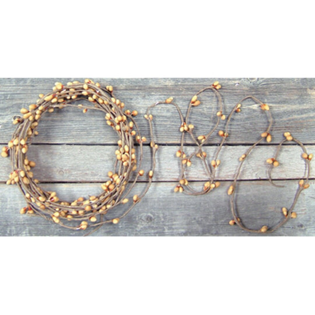 Garland Pip Berry Single Strand / String 18' Feet Long Old Gold ...