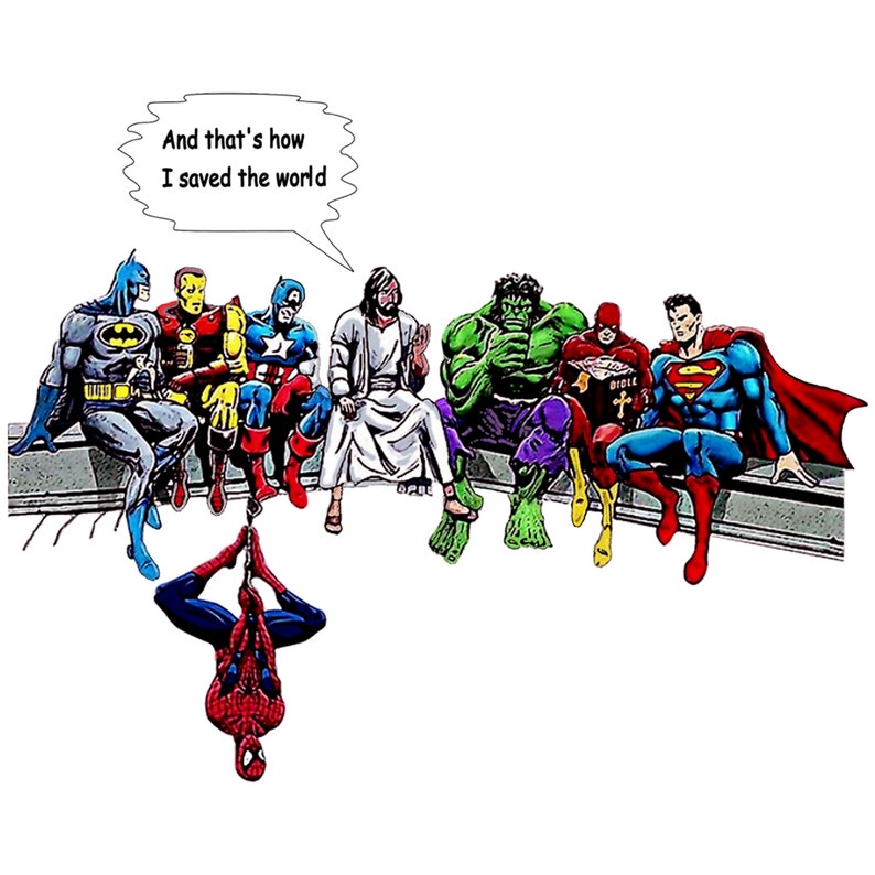 And That's How I Saved The World Jesus Superheros | Etsy