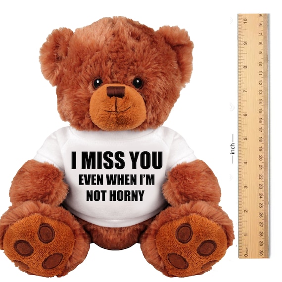 Drole Teddy Bear Couple Valentines Cadeau Medium Teddy Bear Animal en peluche Combien tu me manques Etsy France