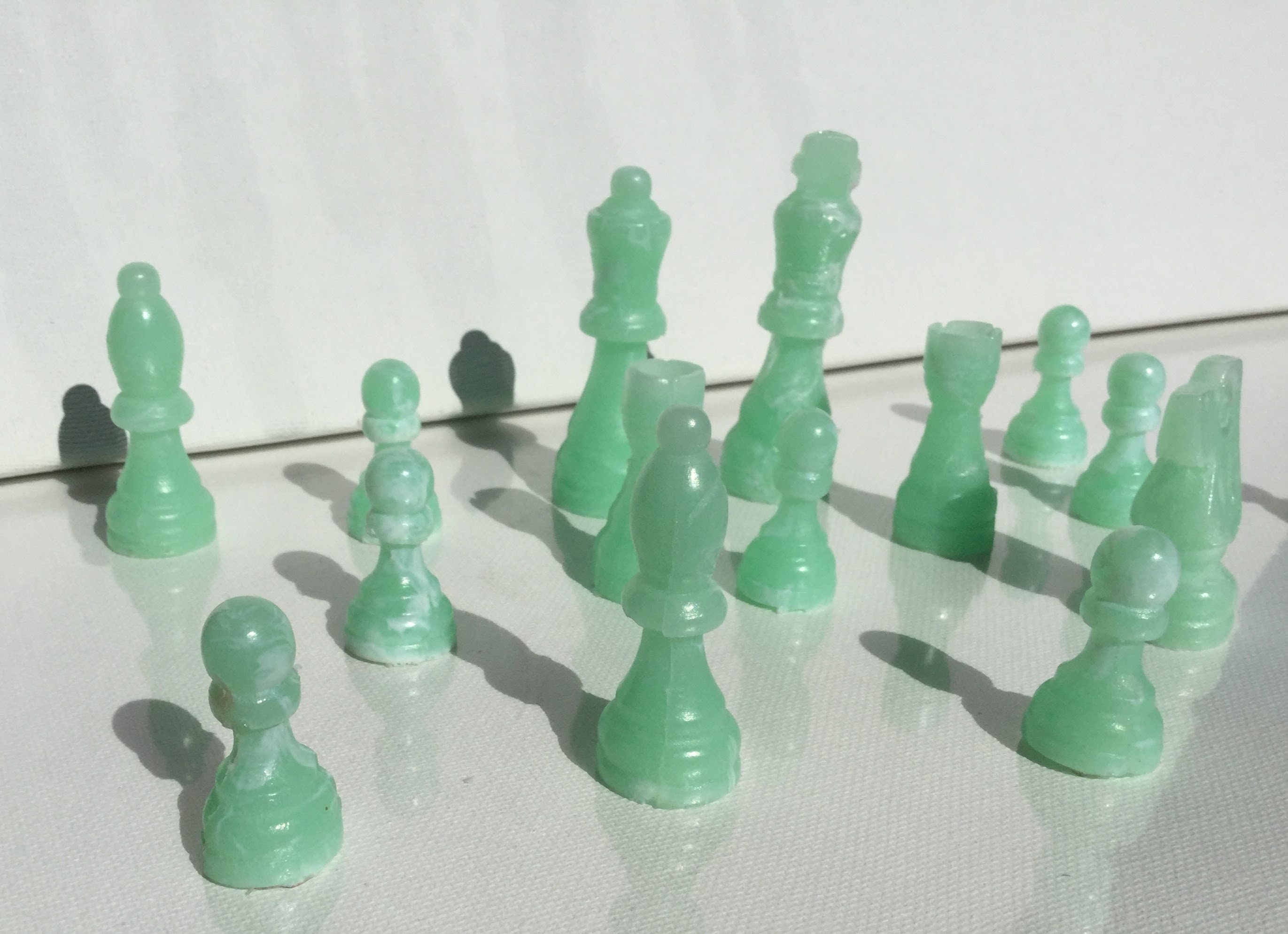 Chess Pieces Mint Green Unique Colors Educational Games / Toys - Etsy