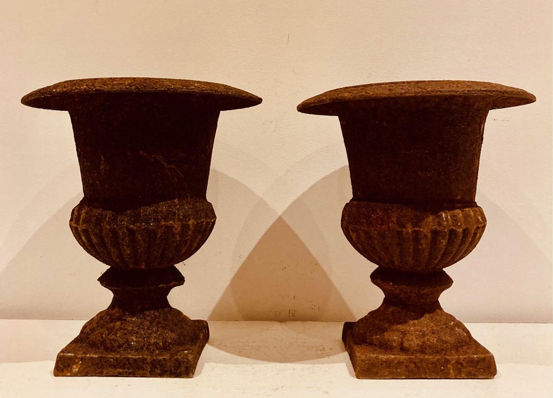 Pair of Antique Cast Iron Cups - Etsy