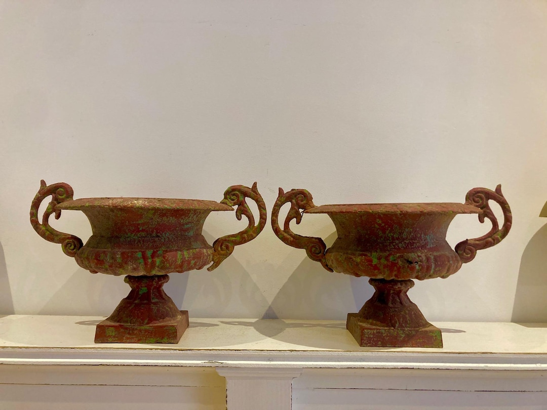 Pair of Antique Cast Iron Cups - Etsy