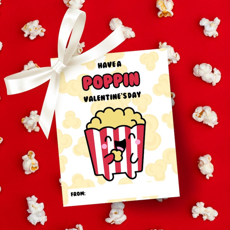 Printable Valentine Cards for Kids | Kawaii Popcorm Classroom ...