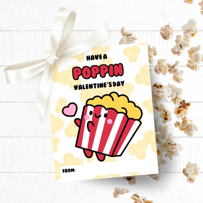 Printable Valentine Cards for Kids | Kawaii Popcorm Classroom ...