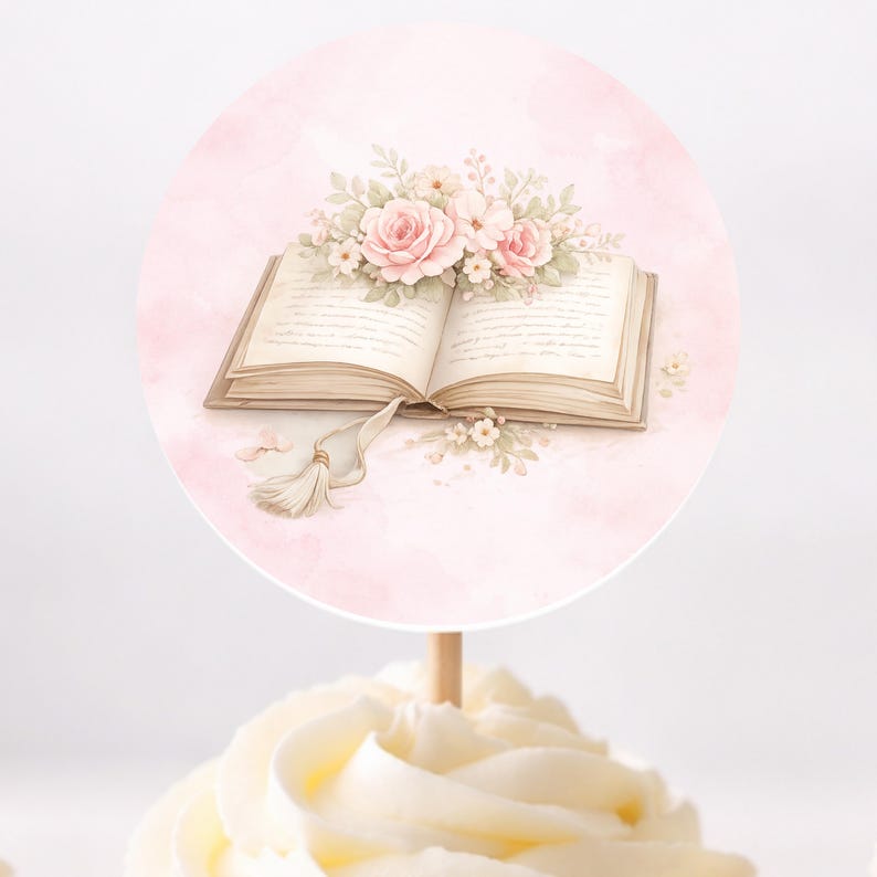 A New Chapter Begins, Pink Baby Shower Bundle, Editable Invitation ...