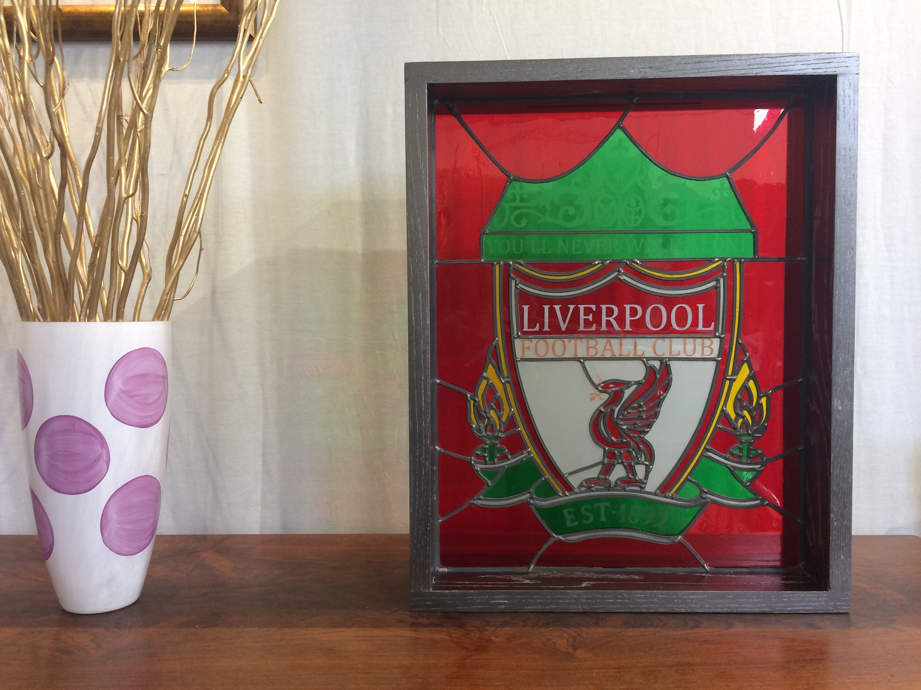 Stained Glass Football Crest - Etsy