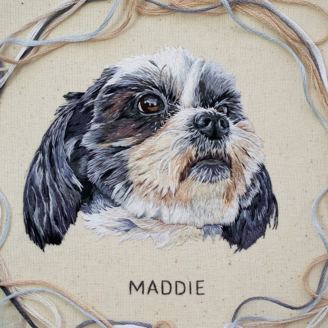 Custom Pet Portrait / Hand Embroidered Pet Portrait / Custom - Etsy
