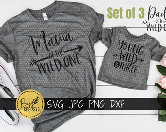 Wild One Svg, Lumberjack Birthday, First Birthday Set Svg Mama Dada of ...