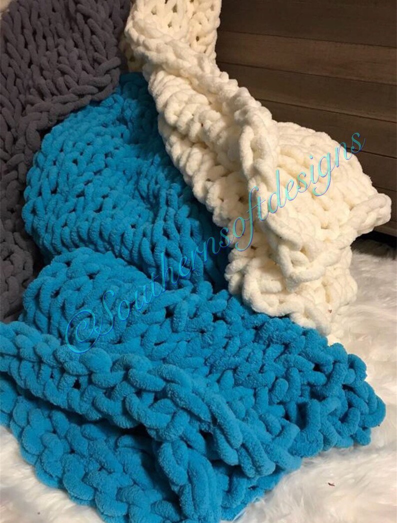 Gift Idea Unique Gift Shipped Chunky Knit Throw Gift | Etsy