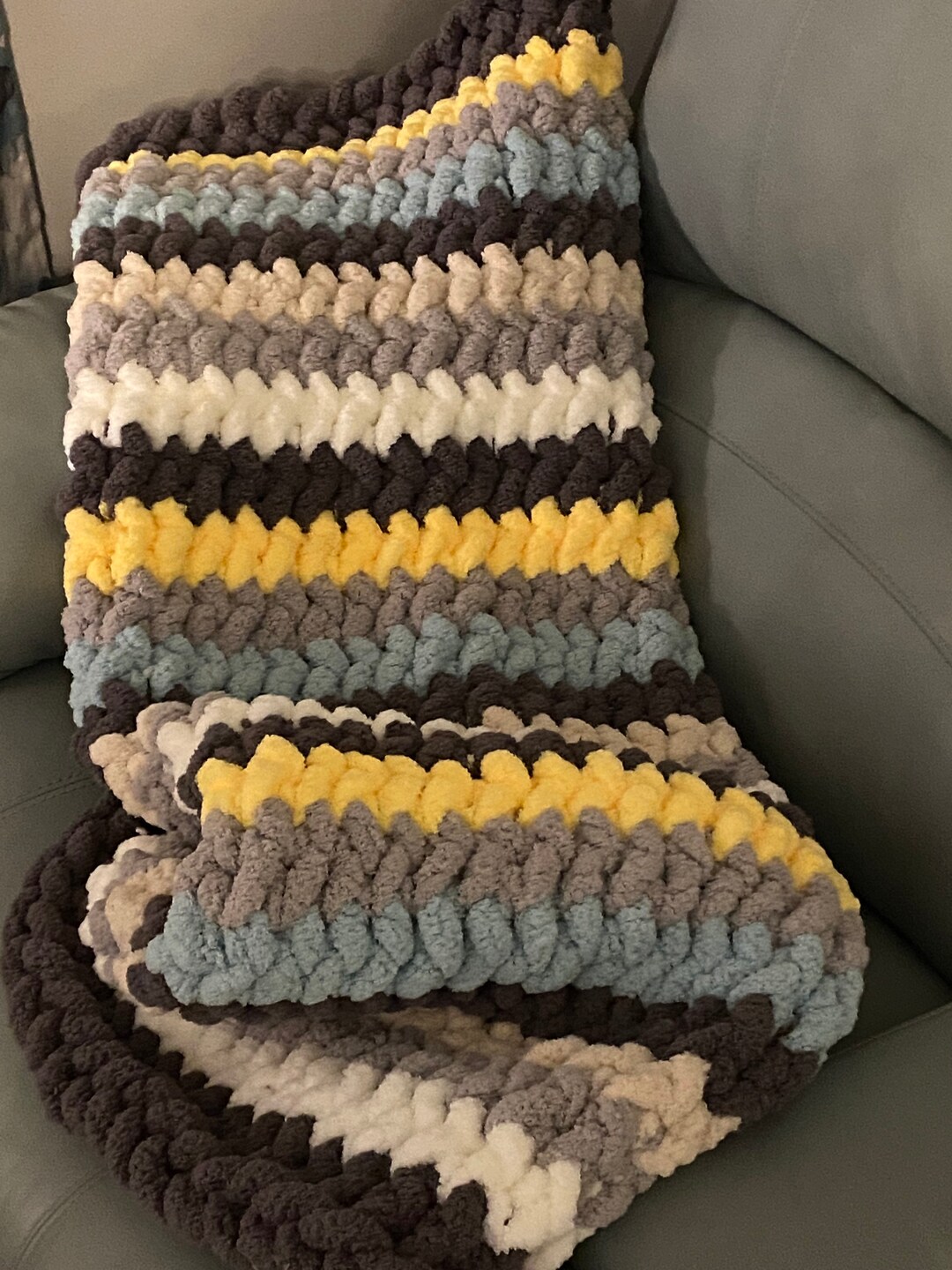 Herringbone Look Chunky Knit Throw, Unique Gift Shipped! Chunky Knit ...