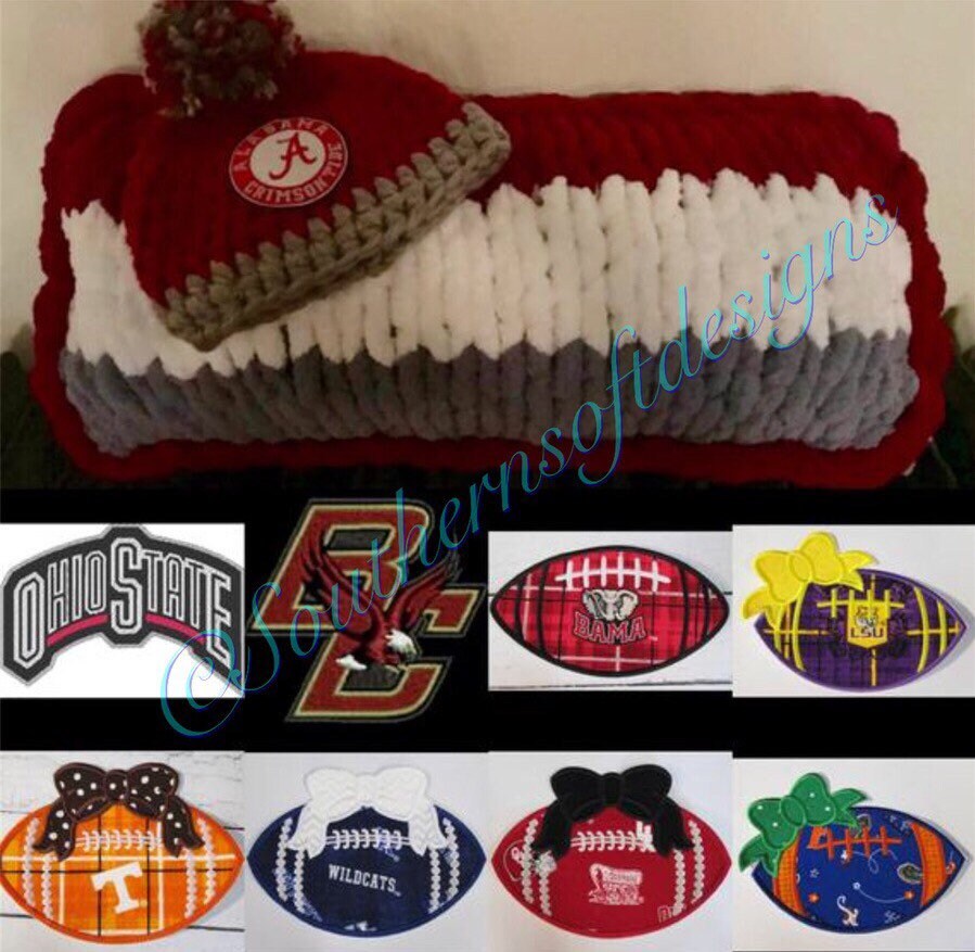 Alabama Blanket Collegiate Blankets Chunky Knit Blanket - Etsy