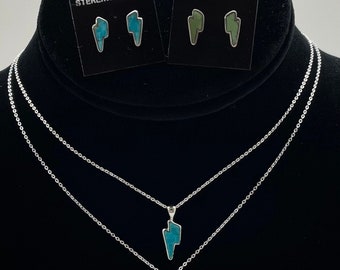 Turquoise Lightning Bolt - Etsy