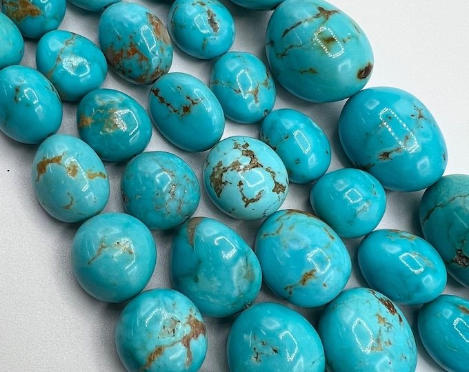 AAA Kingman Gold Matrix Smooth Cut Nugget Beads - Kingman Turquoise ...