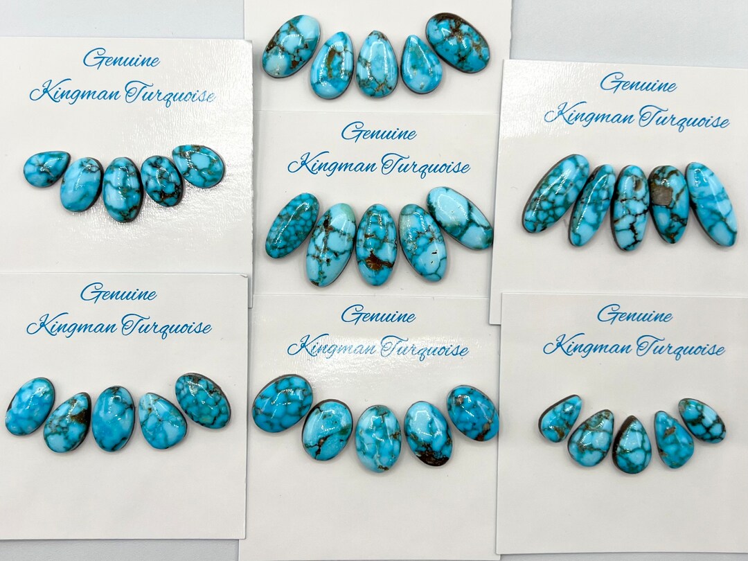 Red Matrix/polychrome Kingman Turquoise Freeform Cabochon Suites Flower ...