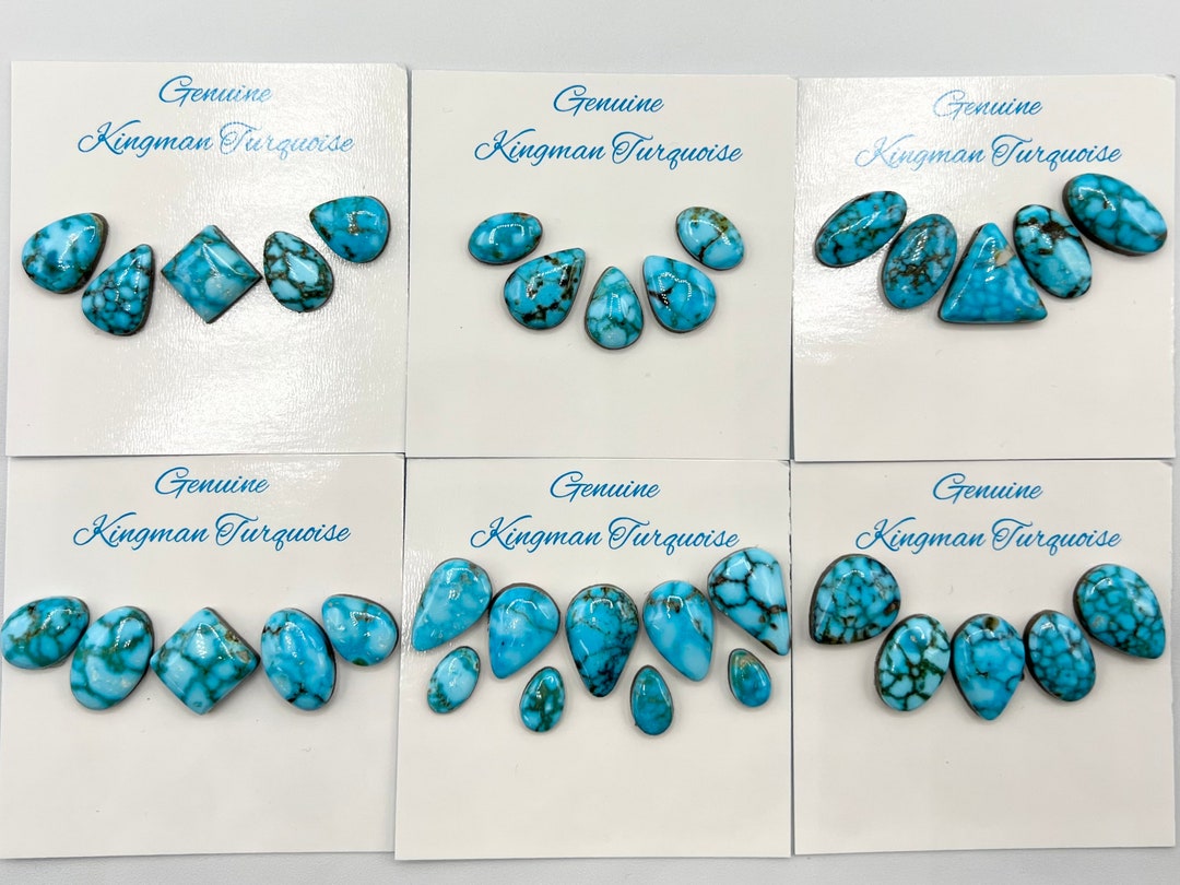 Red Matrix/polychrome Kingman Turquoise Freeform Cabochon Suites ...