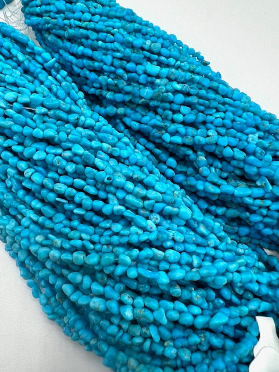 Kingman Turquoise Rough Cut Seed Beads - Approx. 2-3mm - Sold by 8 ...