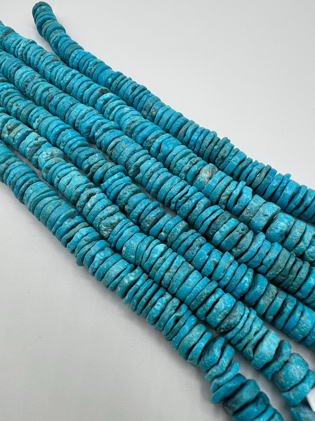 Natural Kingman Turquoise Rough Cut Wafer Rondells - 8" Strands - Etsy