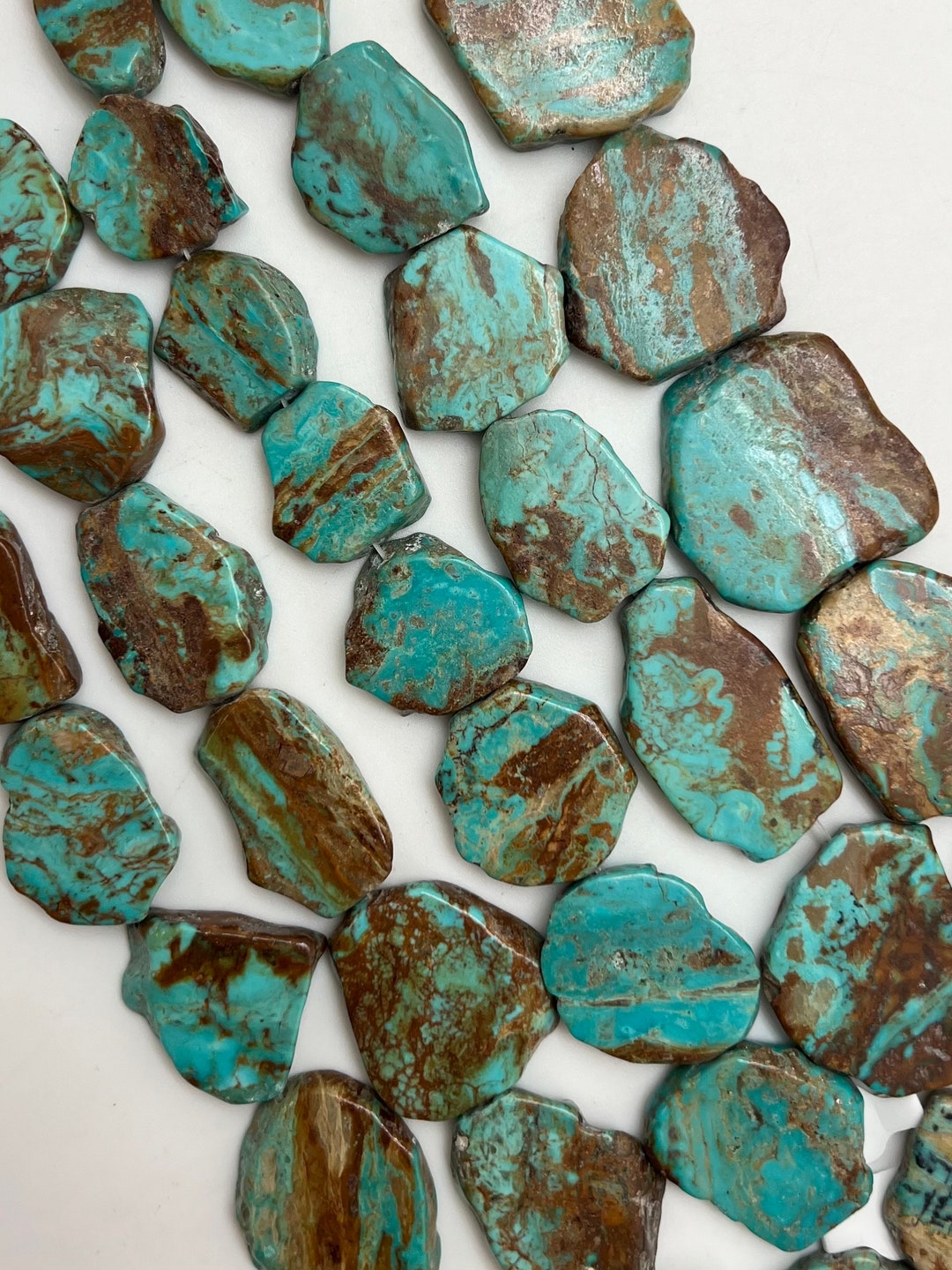 Rising Phoenix Kingman Turquoise Slab Beads/ Sold by Strand/ - Etsy