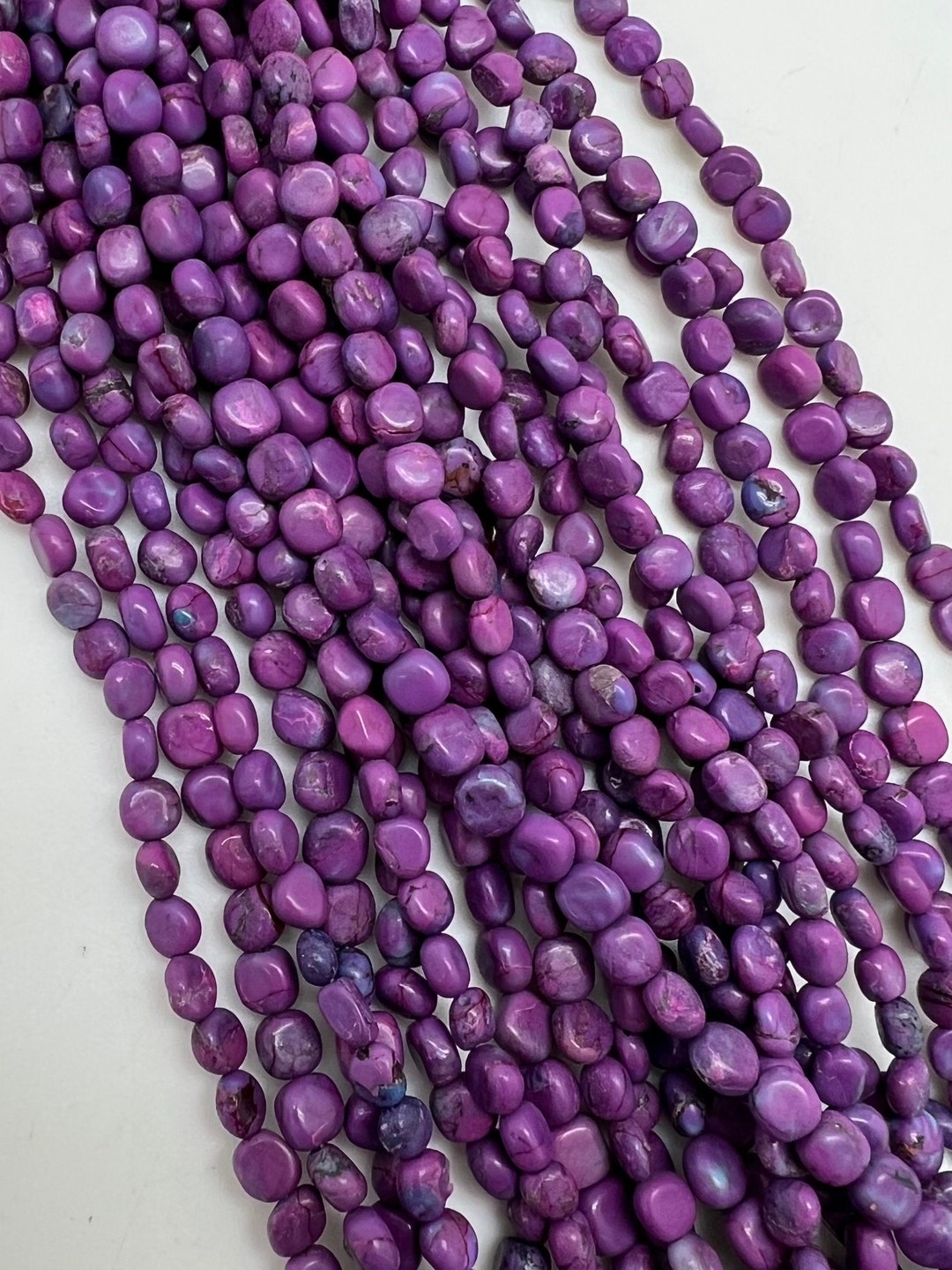 Mohave Purple Mini Nugget Beads/ Sold by 8" Strand/ Kingman Turquoise ...