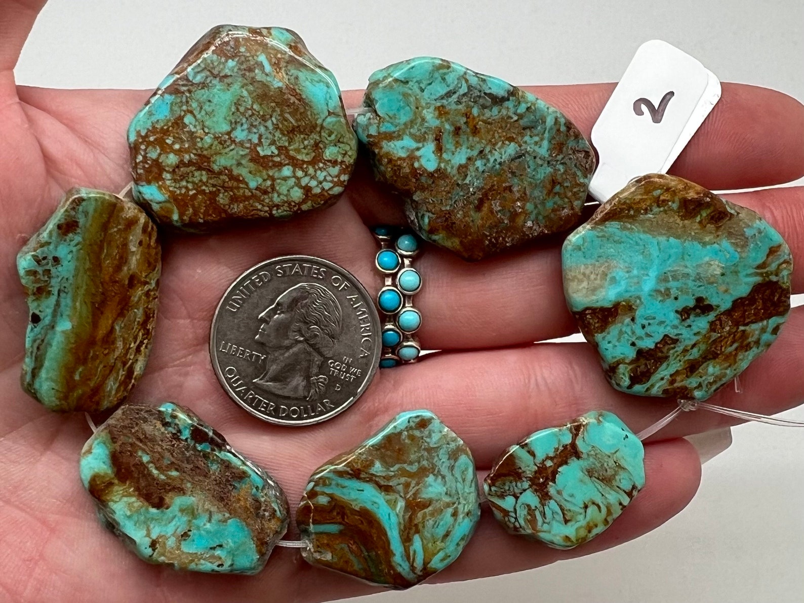 Rising Phoenix Kingman Turquoise Slab Beads/ Sold by Strand/ - Etsy