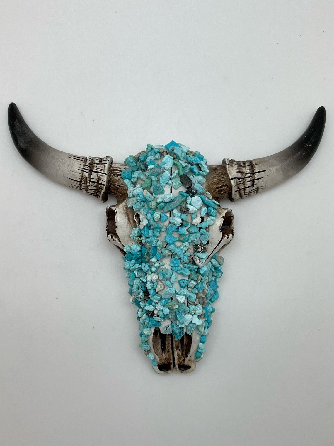 Kingman Turquoise Cow Skulls Sold Individually - Etsy