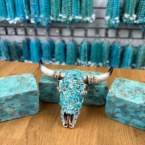 Kingman Turquoise Cow Skulls - Sold Individually - Etsy