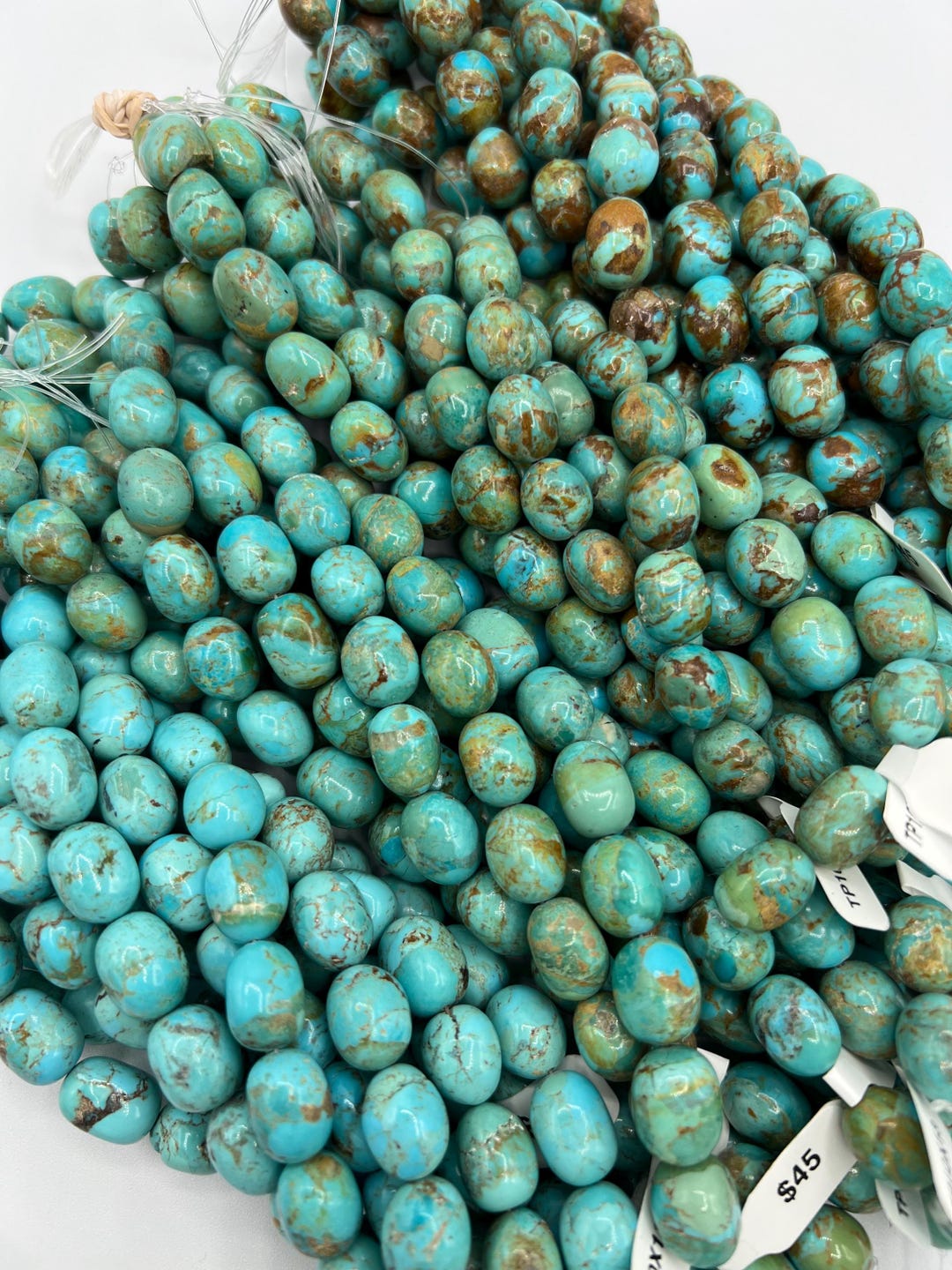 Kingman Turquoise Potato Beads - Apprx 10x13mm - 8" Strands - Sold ...