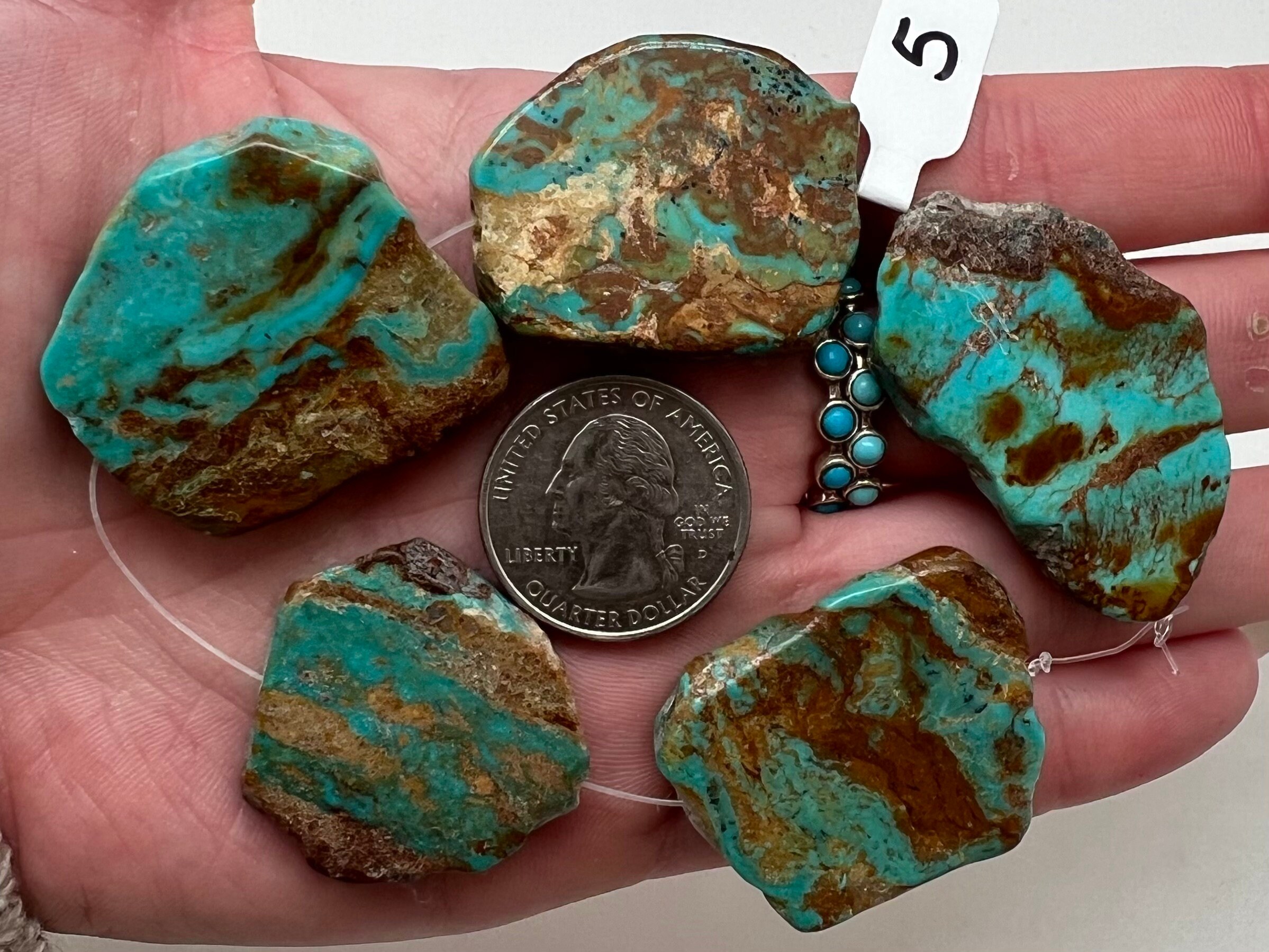 Rising Phoenix Kingman Turquoise Slab Beads/ Sold by Strand/ - Etsy