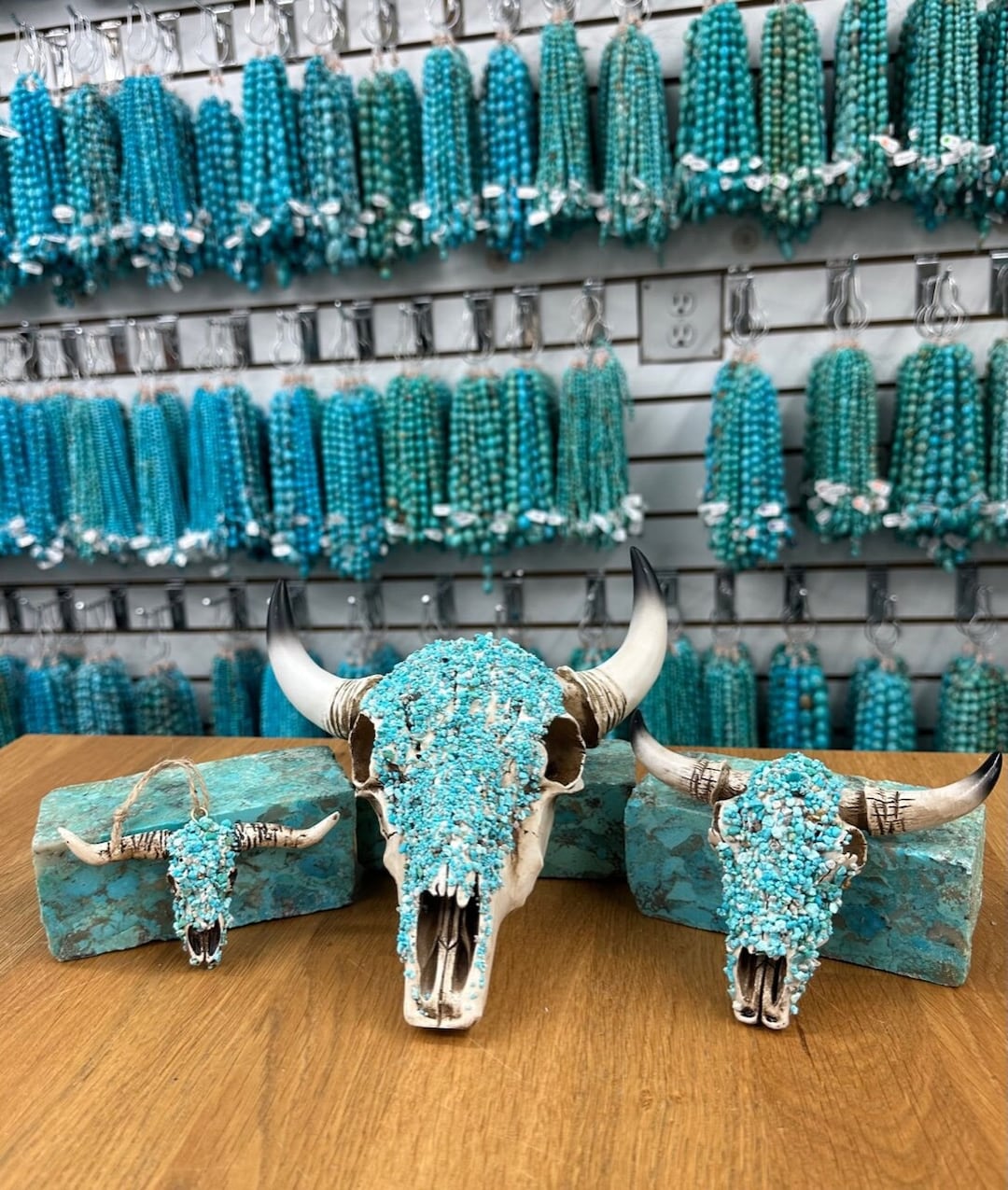 Kingman Turquoise Cow Skulls - Sold Individually - Etsy