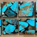 Turquoise Blue Tile Stickers Set of 24 Tile Decals Mixed Tiles for ...
