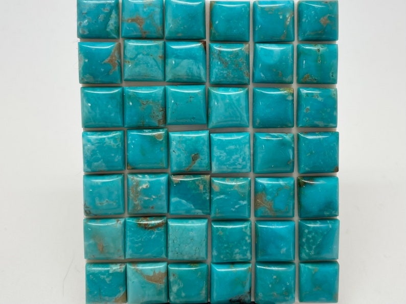 10mm SQUARE Kingman Turquoise Calibrated Cabochons Sold - Etsy