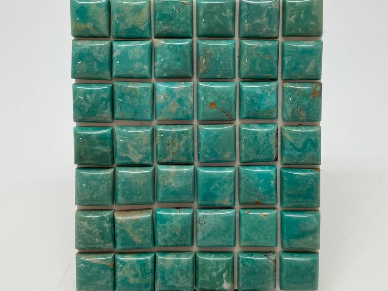 10mm SQUARE Kingman Turquoise Calibrated Cabochons Sold - Etsy