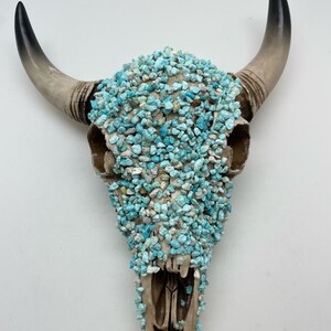 Kingman Turquoise Cow Skulls Sold Individually - Etsy
