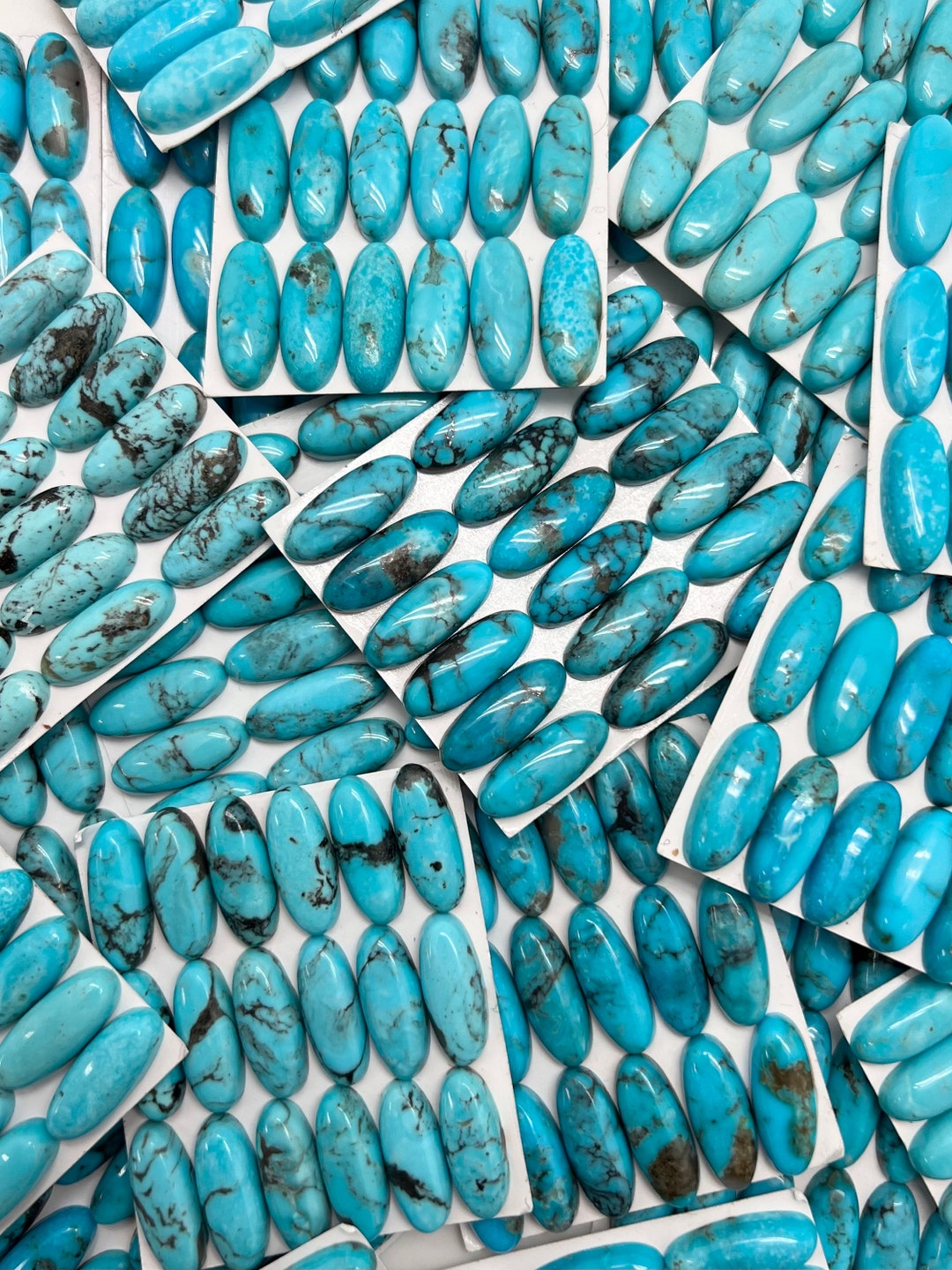 Kingman Turquoise AAA High Blue 8x20mm Oval Cabochons/ Sold ...