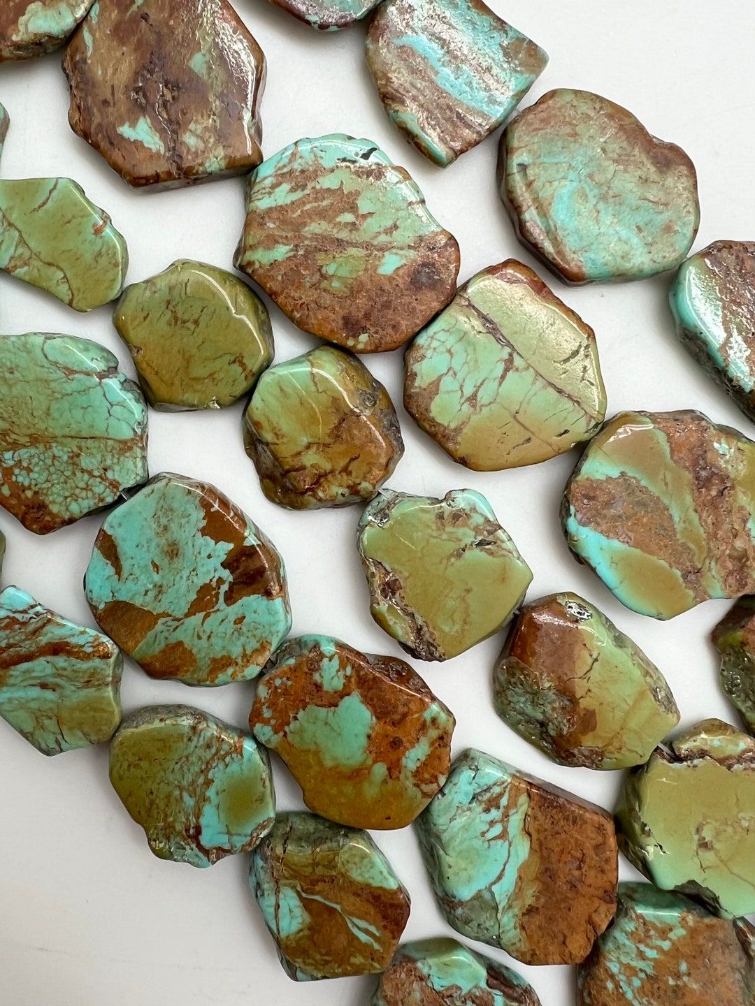 Kingman Turquoise Slab Beads/ Sold by Strand/ Group 15 - Etsy