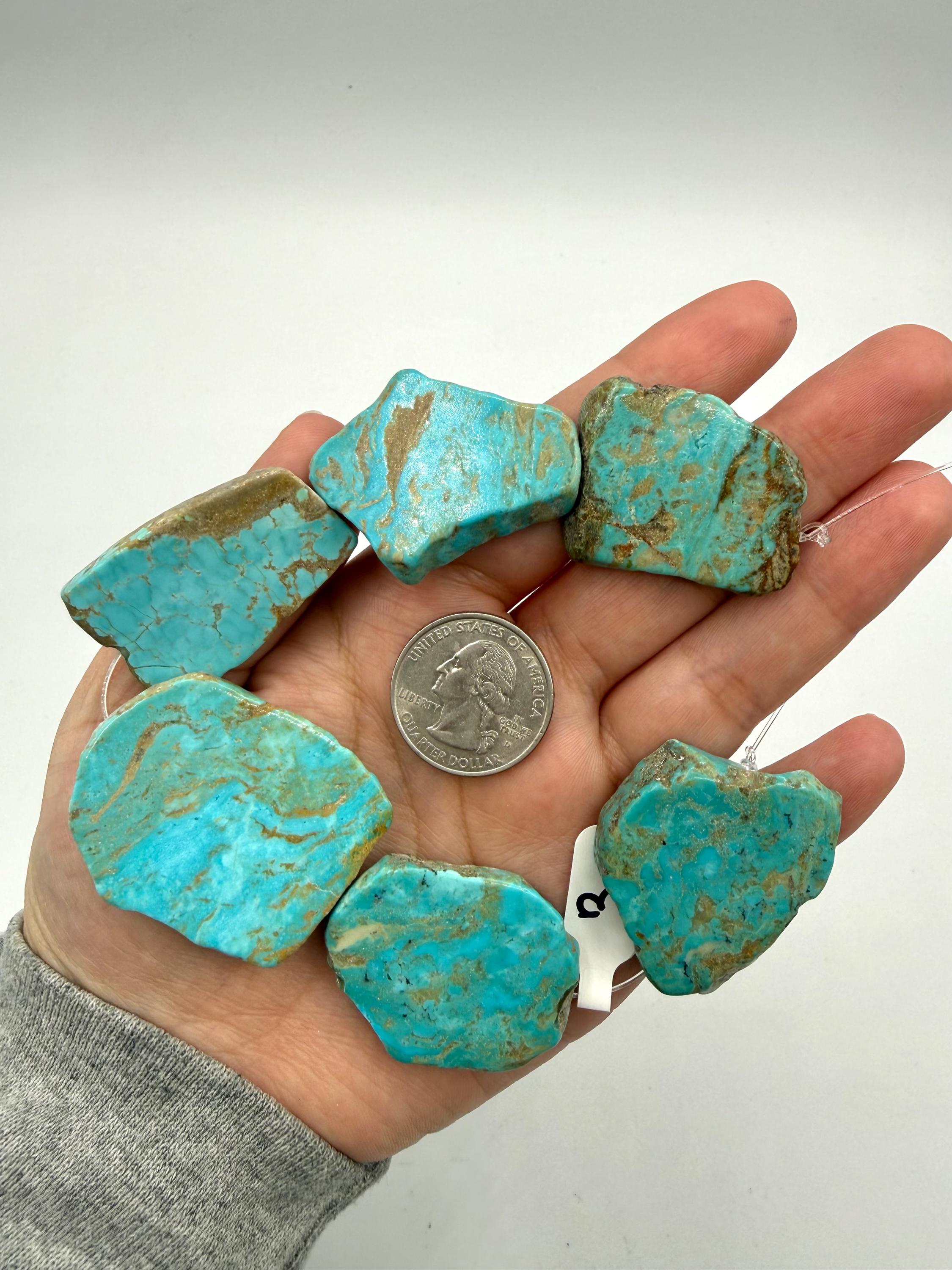 Kingman Turquoise Slab Beads - Sold by Strand - Group 2 - Etsy