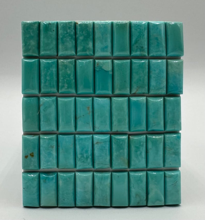 7x14mm RECTANGLE - Kingman Turquoise Calibrated Cabochons - Sold ...