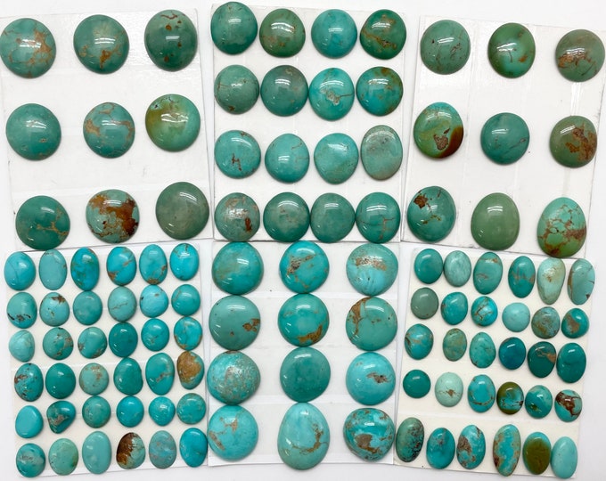 Kingman Turquoise Freeform Cabochons - Stabilized Turquoise - Undyed ...