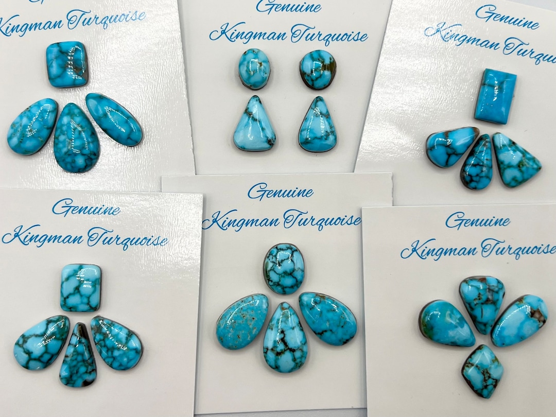Red Matrix/polychrome Kingman Turquoise Freeform Cabochon Suites ...
