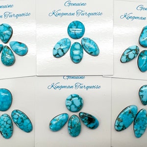 Red Matrix/polychrome Kingman Turquoise Freeform Cabochon Suites ...