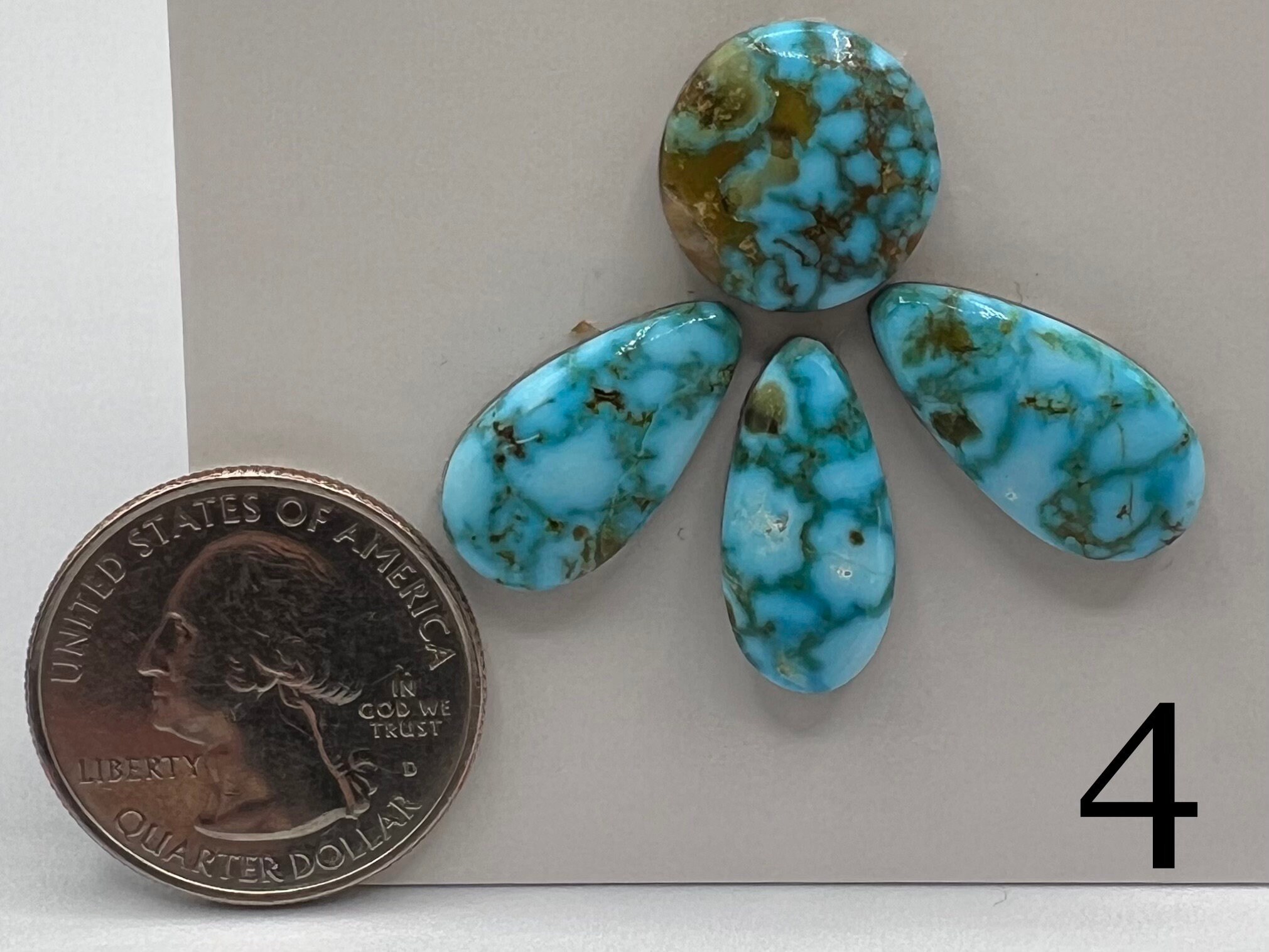 Red Matrix/polychrome Kingman Turquoise Freeform Cabochon - Etsy