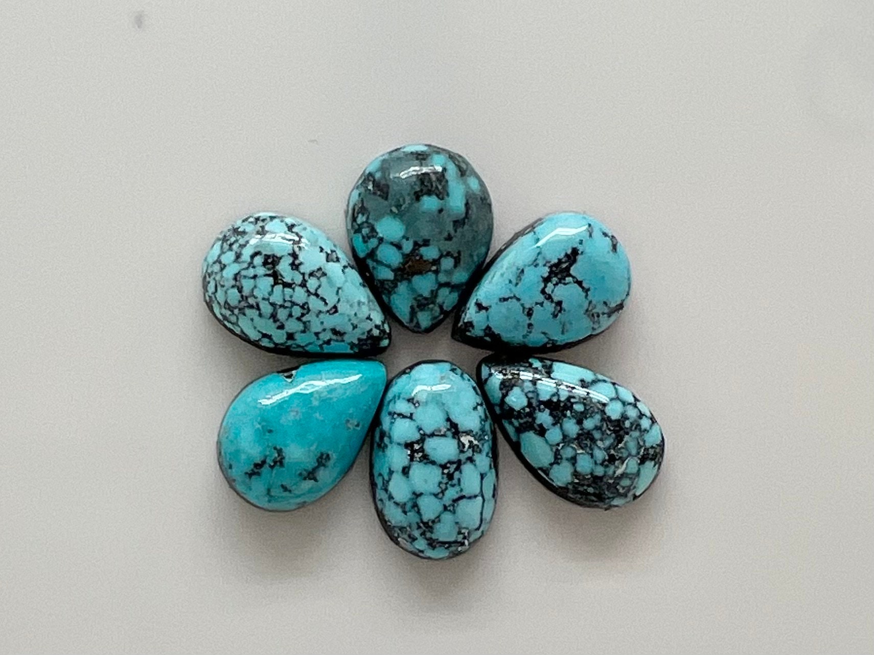 Black Spiderweb Kingman Turquoise Unstabilized Freeform - Etsy