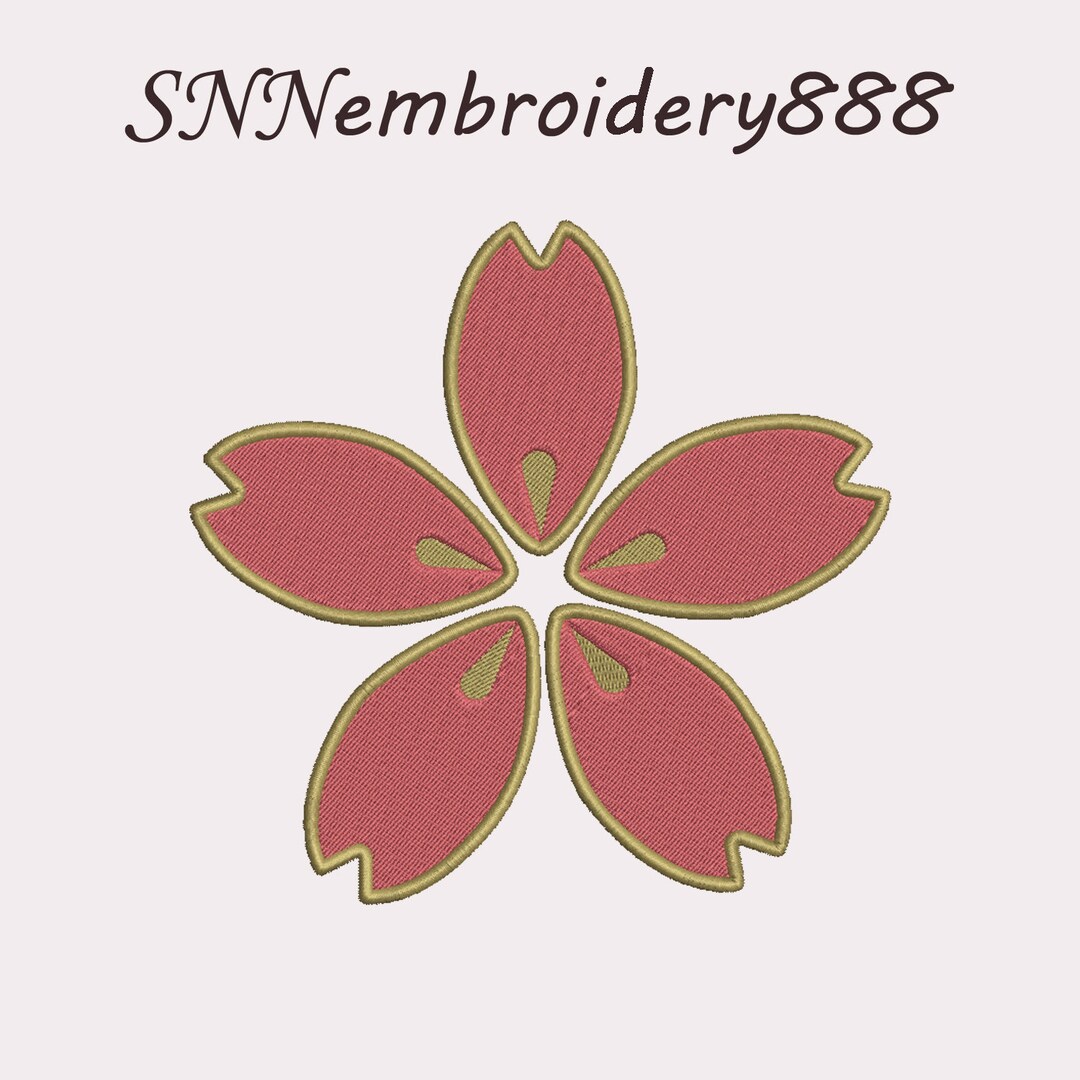 8 Size Sakura Flower-2 Logo Embroidery Design Instant Download 9 ...