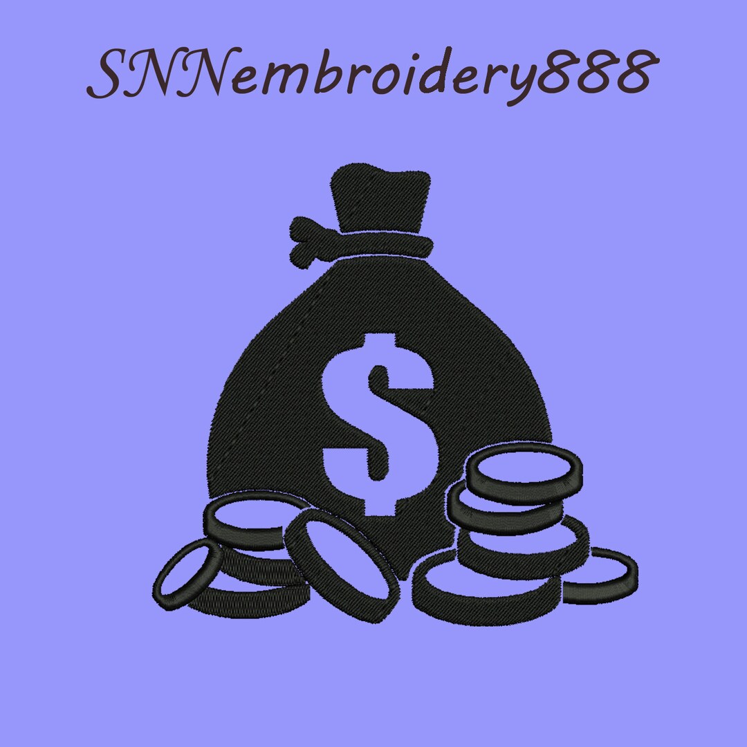 6 Size Saving Money Embroidery Design Instant Download 9 Formats ...