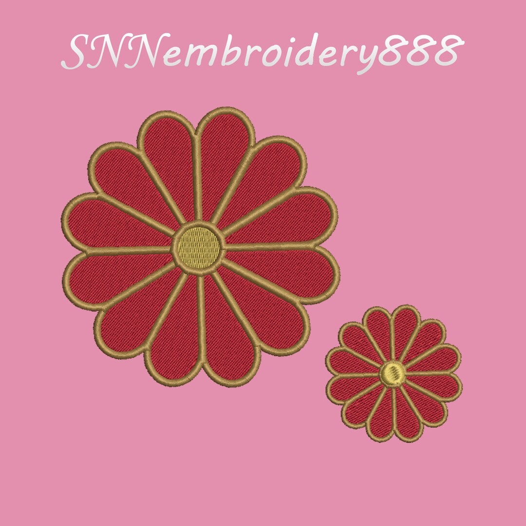 7 Size Japan Flower Embroidery Design Instant Download 9 Formats ...